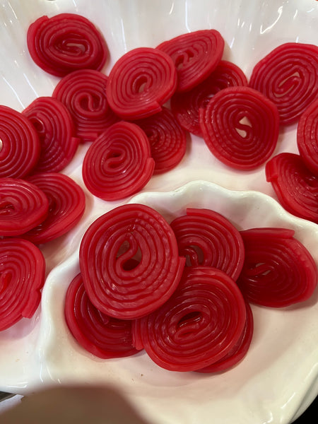 Red Strawberry Pinwheels – The Licorice Shop